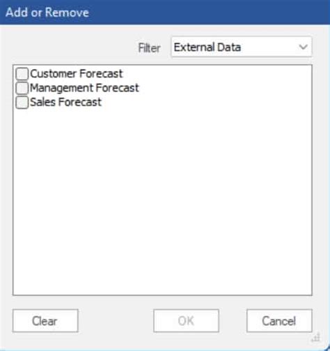 Selecting The Data To Graph Forecast Pro