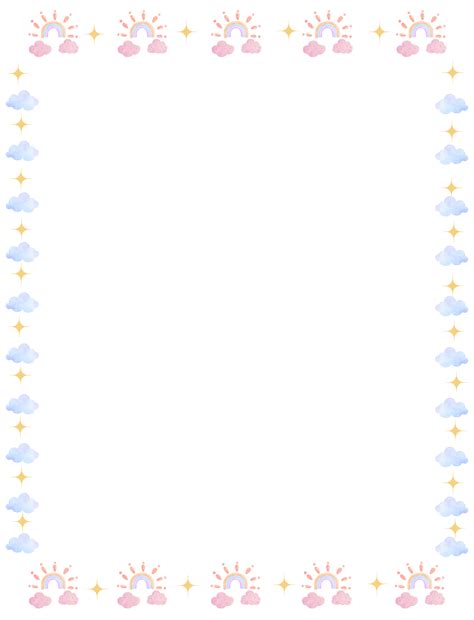 Boho Rainbow Border Frame Watercolor 46647615 Png