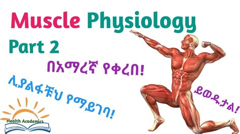 Physiology Muscle Physiology Part 2 Helpful Video Lecture In Amharic