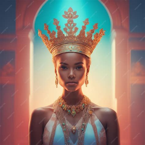 Premium Vector Portrait Of Beautiful Young African Woman Portrait Of