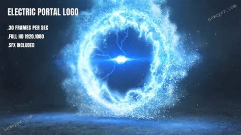 震撼电光火石能量传送门logo开场特效AE模板 AE模板 新CG儿 NewCGer
