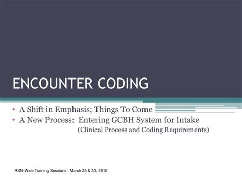 Ppt Encounter Coding Powerpoint Presentation Free Download Id457204