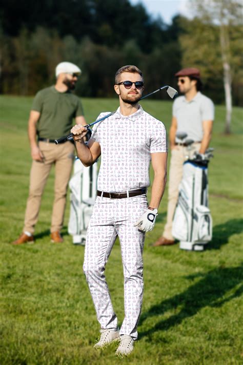 Mens Golf Set Polo Pants Sex Quickie