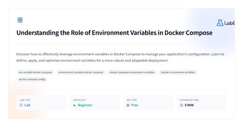 Understanding The Role Of Environment Variables In Docker Compose Labex