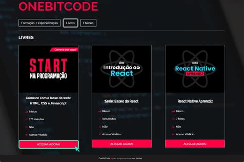 Cursos Gratuitos Onebitcode Aprenda A Programar Online