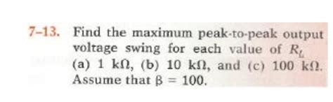 solved 13 find the maximum peak to peak output voltage