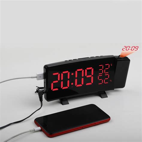Projection LED Digital Alarm Clock Electronic Desk Grandado
