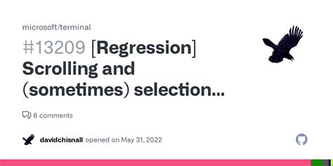 Regression Scrolling And Sometimes Selection Stops Working With