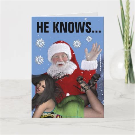 Santa Claus Funny Christmas Cards Naughty List Card Zazzle Artofit
