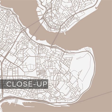 Mapa De Estambul Mapa Imprimible De Estambul Impresión De Etsy México