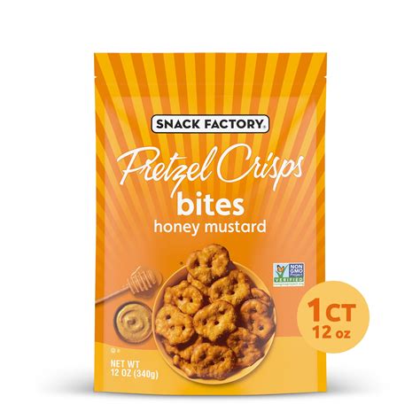 Snack Factory Pretzel Crisps Bites Honey Mustard Pretzels 12 Oz