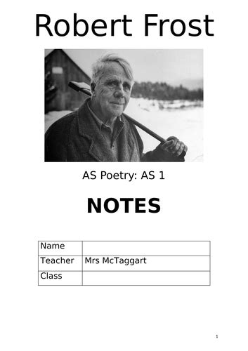 Ccea Gce Heaney And Frost As Poetry As 1 Teaching Resources