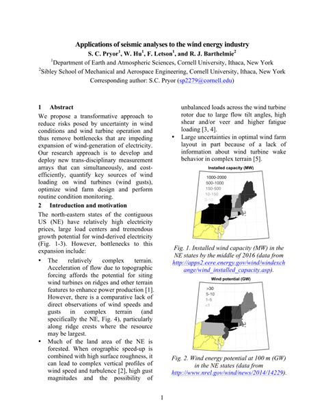 PDF Applications Of Seismic Analyses To The Wind Energy Industry