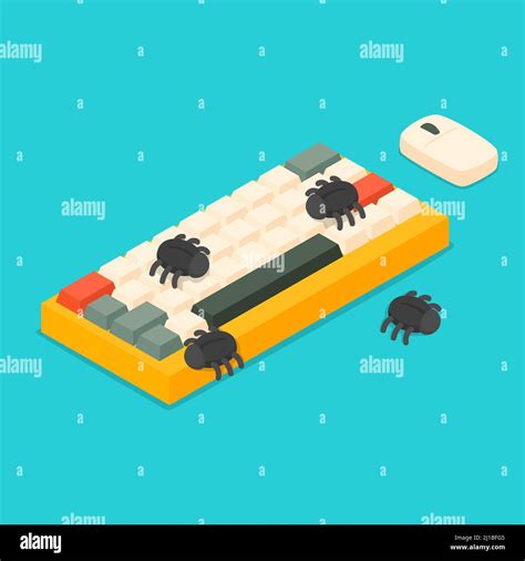 Debug On Wireless Devices Include A Mouse And Keyboard Isometric 3d