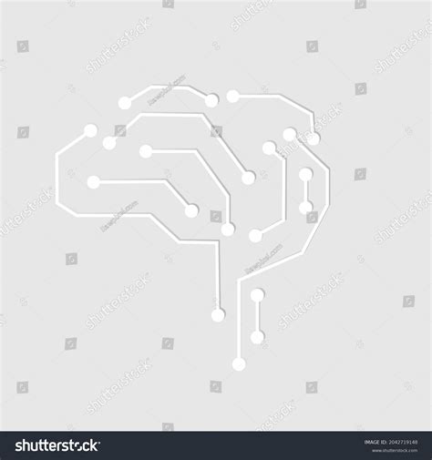 Ai Technology Connection Brain Icon White Stock Illustration Shutterstock