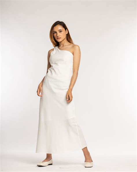 Salt One Shoulder Maxi Dress M Jeevee