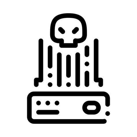 Hacker Control Icon Vector Outline Illustration Vector Art At Vecteezy