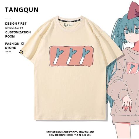 Hatsune Miku Miku Co Branded Scallion Girl Hàng Hóa Va Chạm Nửa Tay