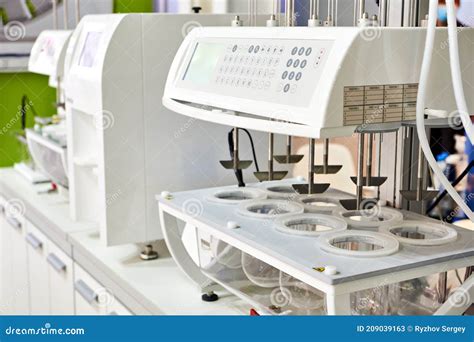 Dissolution Testing Systems For Tablets Stock Image Image Of Chemical Laboratory 209039163