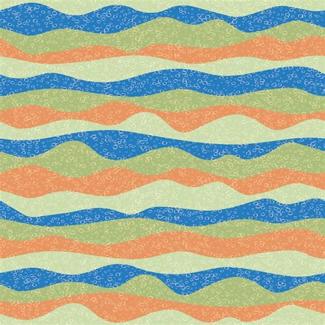 Premium Vector Curve Multicolor Wave Stripes Flow Vector Seamless Pattern