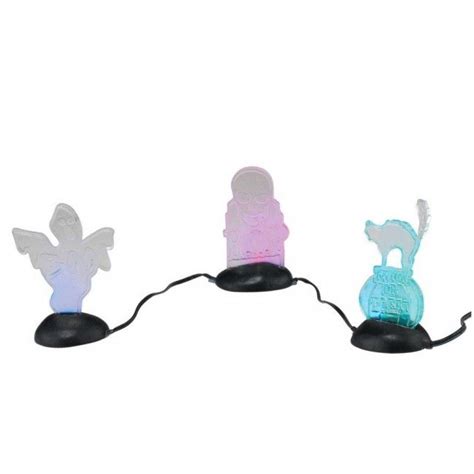 Halloween Lit Yard Decor Set Of 3 Halloween Village Halloween Yard