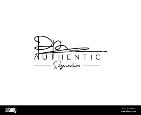 PP Signature Logo Template Vector Stock Vector Image Art Alamy