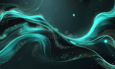Abstract Cosmic Energy Waves With Glowing Particles Futuristic Background Animation Stock