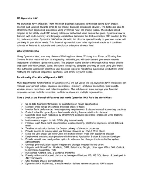 Microsoft Dynamics Nav Pdf