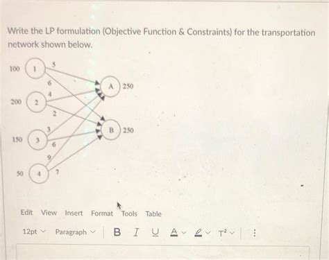 Solved Write The Lp Formulation Objective Function And