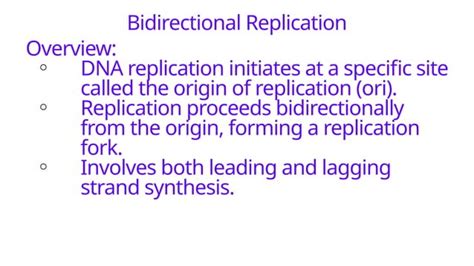 Dna Replication Bidirectional And Rolling Circle Modes Of Replicationpptx