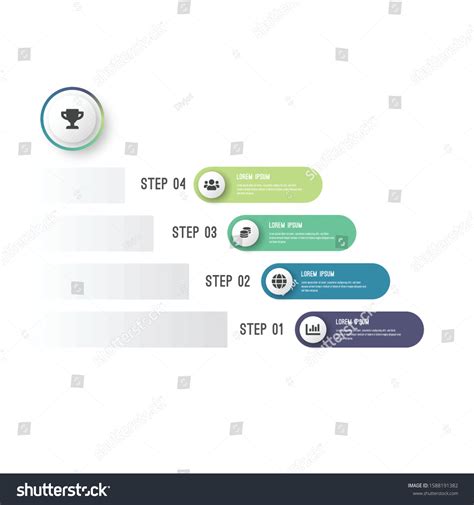 Vector Illustration Step Graphic Flow Chart Stock Vector Royalty Free Shutterstock