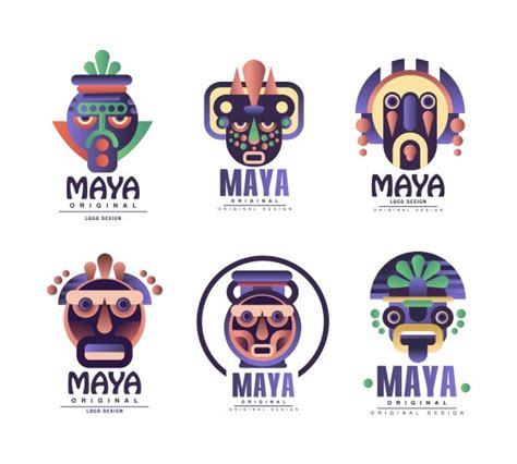 Suku Maya Logo 4 Thousand Mayan Logo Royalty Free Images Stock