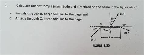 Solved Calculate The Net Torque Magnitude And Direction On Chegg