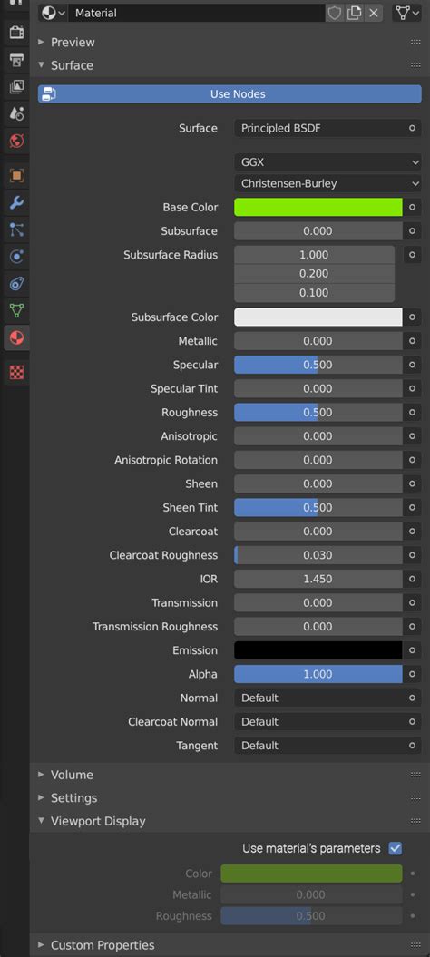 Relation Between Material Viewport Display Color And Actual Material