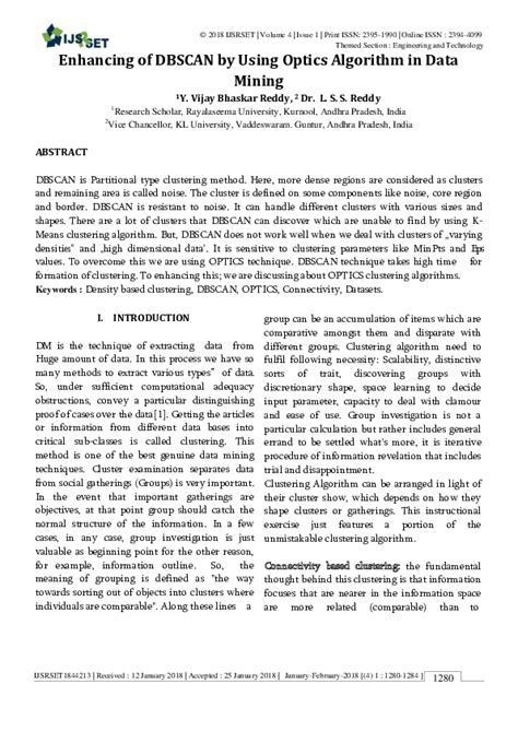 Pdf Enhancing Of Dbscan By Using Optics Algorithm In Data Mining International Journal Of