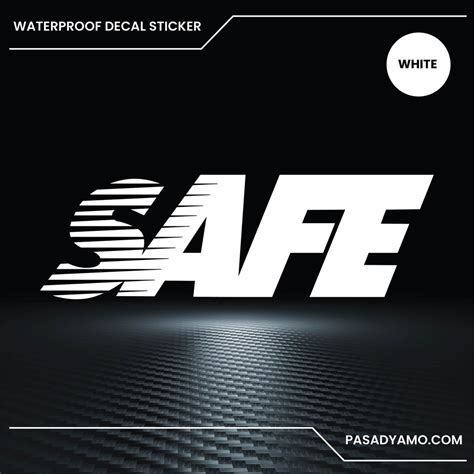 Safe Logo Decal Sticker For Cars Motorcycles Helmets Laptops