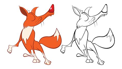 ภาพประกอบเวกเตอร์ของตัวการ์ตูนน่ารักสุนัขจิ้งจอกสีแดงสําหรับคุณออกแบบและเกมคอมพิวเตอร ภาพประกอบ