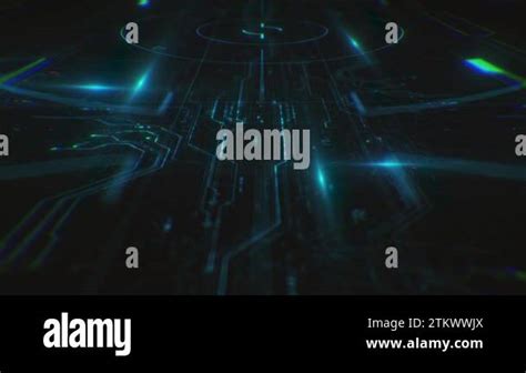 high tech hud digital circuit background 4k motion graphics of a