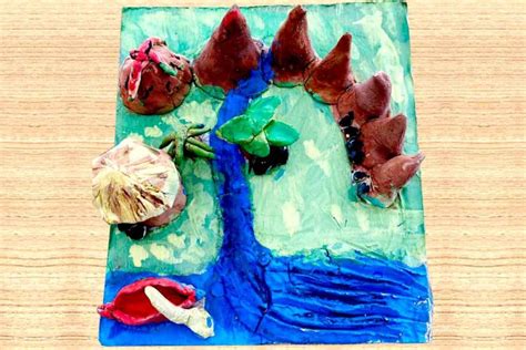 Art Learning Activity Making Landforms Through Clay Modelling The Khaitan School