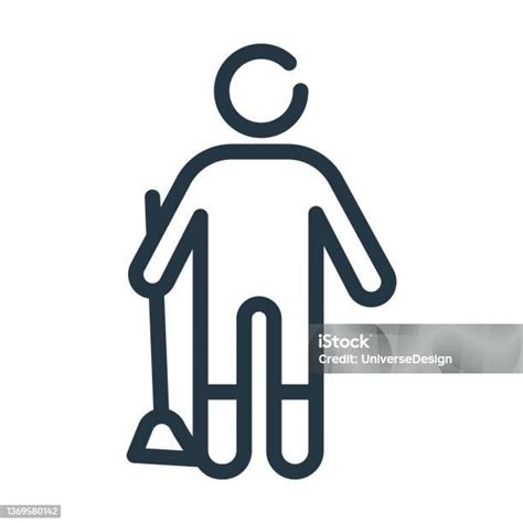 얇은 선 아이콘을 작동하는 스위퍼 사람 개념 고립 된 개요 기호에서 국내 가사 선형 아이콘 웹 디자인 및 앱에 대한 벡터 그림