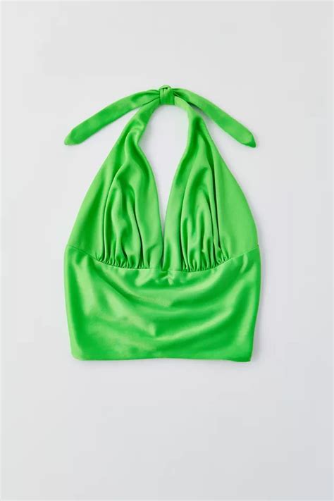 Vintage Cropped Halter Top Urban Outfitters