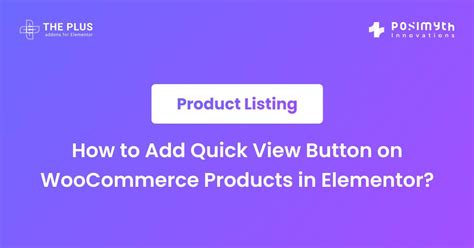 How To Add Quick View Button On Woocommerce Products In Elementor