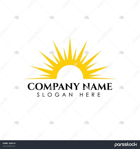 الگوی لوگوی طلوع آفتاب تصویر وکتور نماد نماد الگوی خورشید بر فراز افق