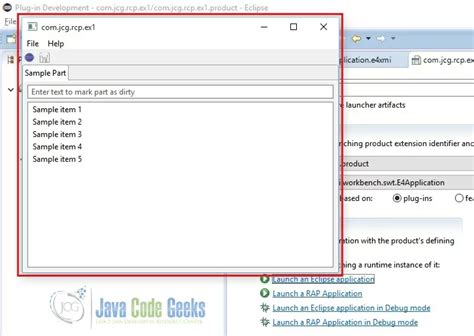 Eclipse Rich Client Platform Rcp Tutorial Examples Java Code Geeks 2023