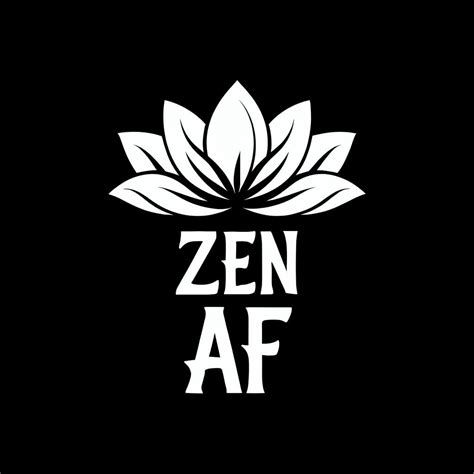 Minimalist White Lotus Flower With Zen Af Text T Shirt Playground