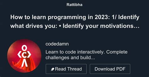 how to learn programming in 2023 thread from codedamn codedamncom
