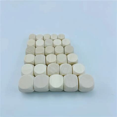 파티 가족 인쇄 조각 Diy 게임을 위한 10개의 빈 나무 주사위 인쇄 조각 장난감 나무 큐브 다이스 게임 Temu