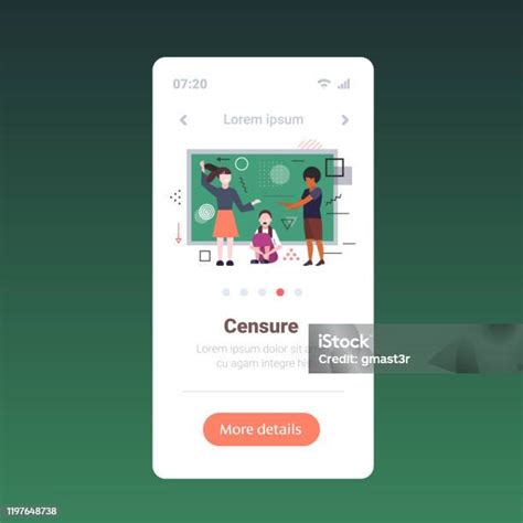 혼합 인종 학교 친구들에 의해 괴롭힘을당하는 우울한 소녀 피어 폭력 피해자 괴롭힘 조롱 공공 비난 개념 스마트 폰 화면 모바일 앱 전체 길이 복사 공간 가공의 인물에 대한