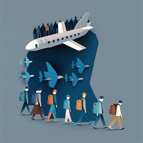 Ilustração Gerada Por Ia Migrando Para O Estilo Cartoon No Exterior