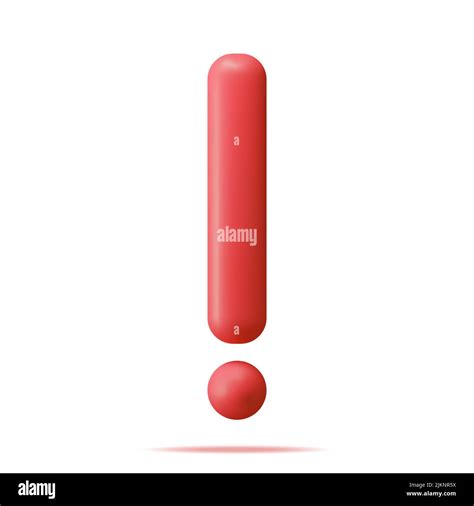 3d Red Exclamation Mark Isolated On White Stock Vector Image And Art Alamy